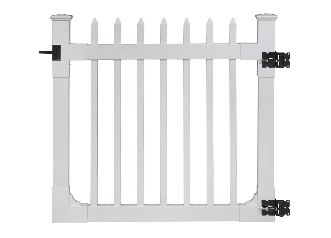 Nantucket Vinyl Picket Gate w/Stainless Steel Hardware (48â€ H x 48â€ W)
