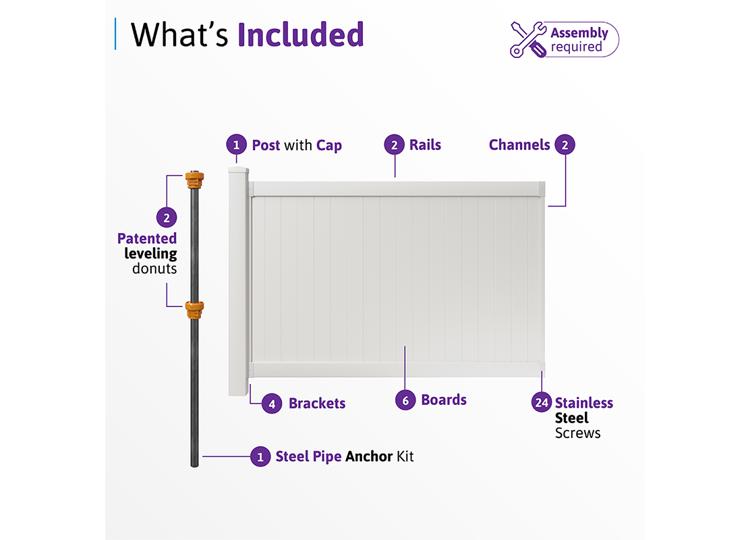 4ft Vinyl Privacy Fence — No-Dig, DIY, Low-Maintenance
