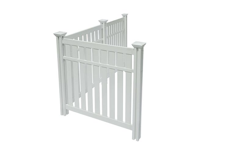 Hartford White Vinyl Privacy Screen Kit (48.5in H x 43.5in W x 48.5 in L)